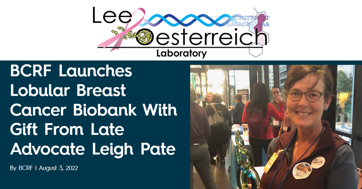 BCRF ILC Legacy Project - Lee/Oesterreich Laboratory